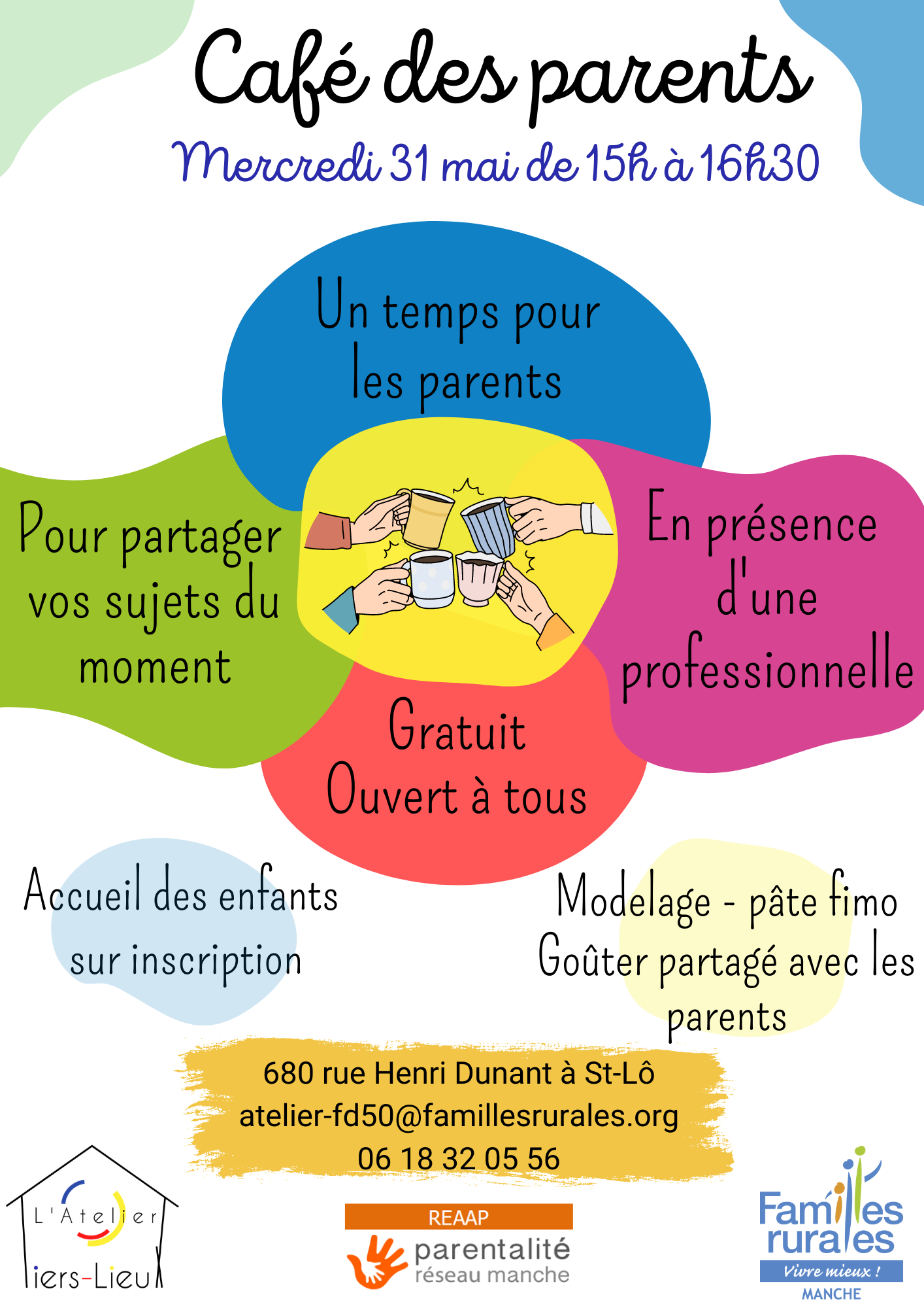 Café des parents à l’Atelier – Saint-Lô | Parentalité Réseau Manche